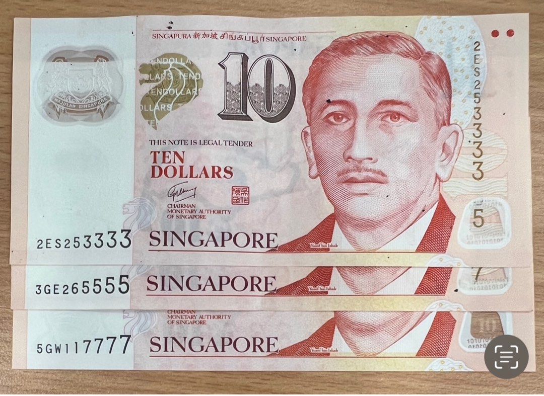 $10 notes with fancy 4 identical ending numbers, Hobbies & Toys ...