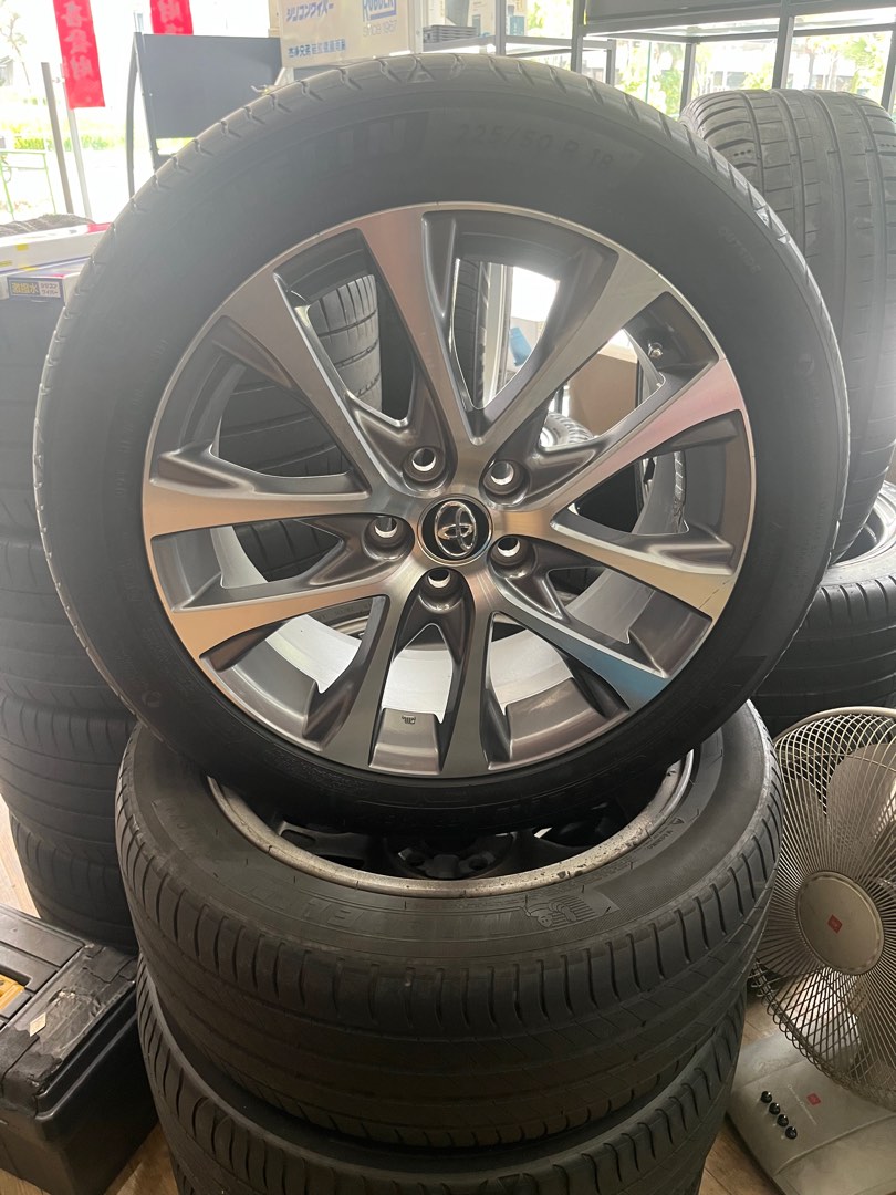 18” Toyota Estima Rim + Tyres, Car Accessories, Tyres & Rims on Carousell