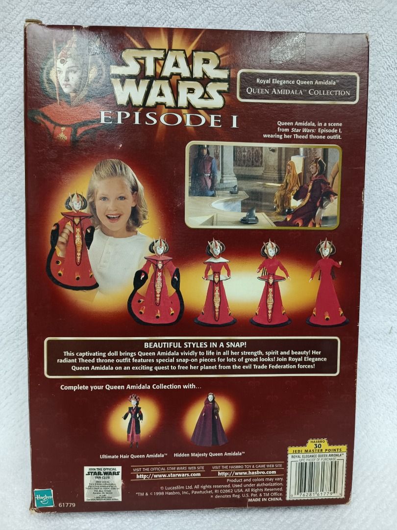 1998 Hasbro STAR WARS EPISODE 1 12" Queen Amidala Doll Collection_119 ...