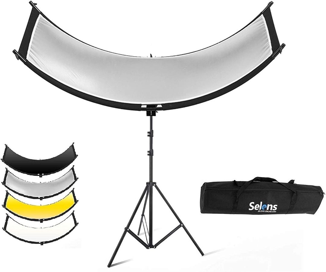 3606) Selens 4 in 1 Portrait Reflector 60 x 180 cm U Shape Curved ...