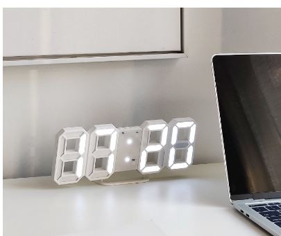 3D LED Digital Wall Desk Clock (USB Powered), Furniture & Home Living ...