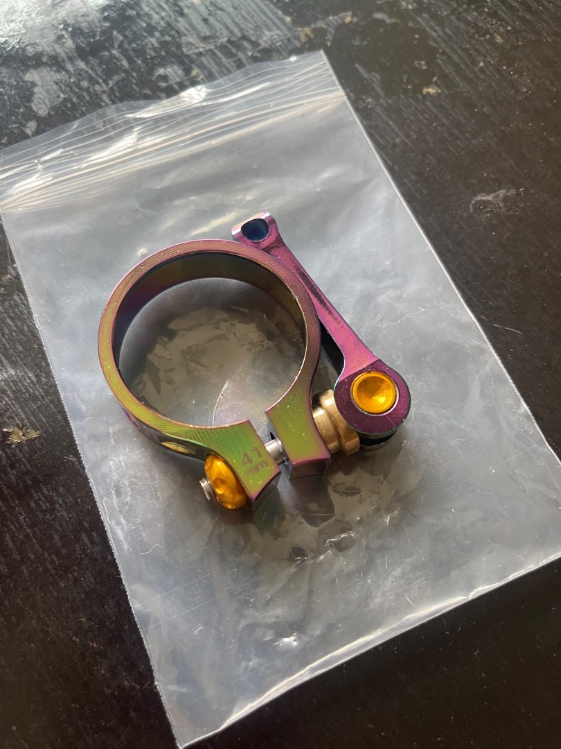 41mm oil slick Seat clamp for folding bike, Sports Equipment, Bicycles ...