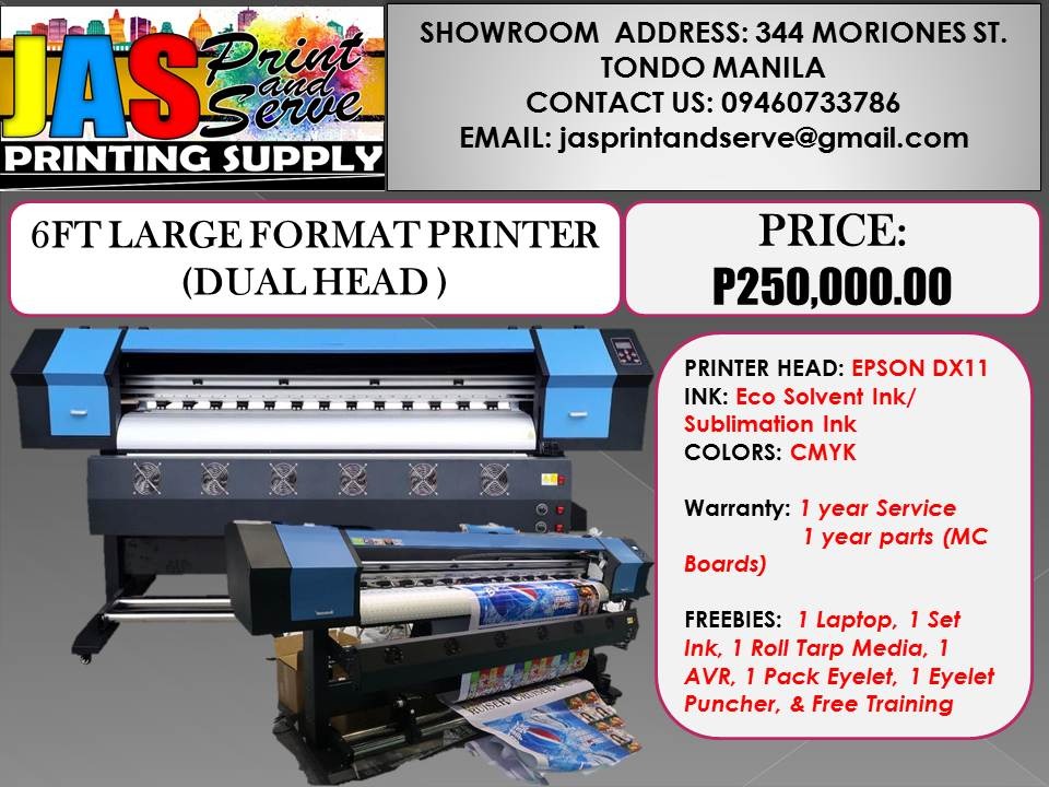 6ft SUBLIMATION PRINTER MACHINE (DUAL HEAD DX11), Computers & Tech ...