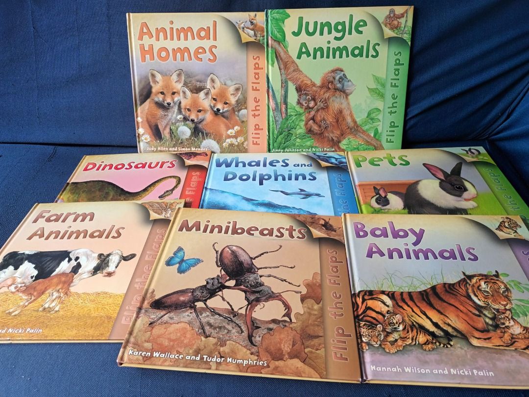 8 Animal Flip the Flaps book set by Grolier, Hobbies & Toys, Books ...