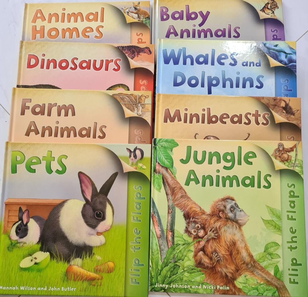 8 Animal Flip the Flaps book set by Grolier, Hobbies & Toys, Books ...