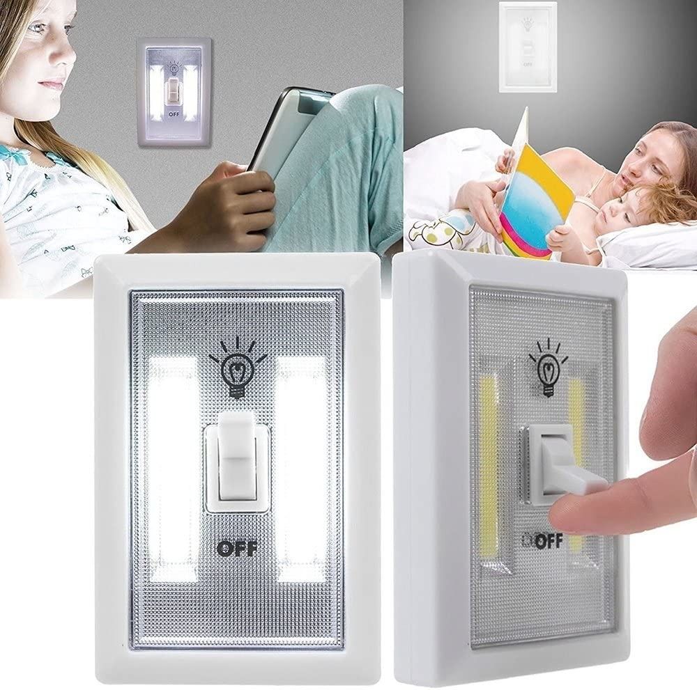 電池供電無線燈開關 300 流明壁櫥夜燈連磁性背面 gawckp Battery Operated Wireless Light Switch ...