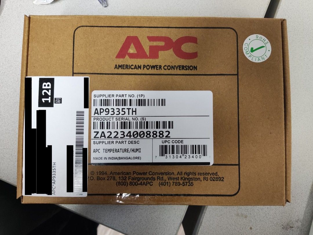 Apc Netbotz temperature & humidity sensor AP9335TH, 電腦＆科技, 商務用科技產品 ...