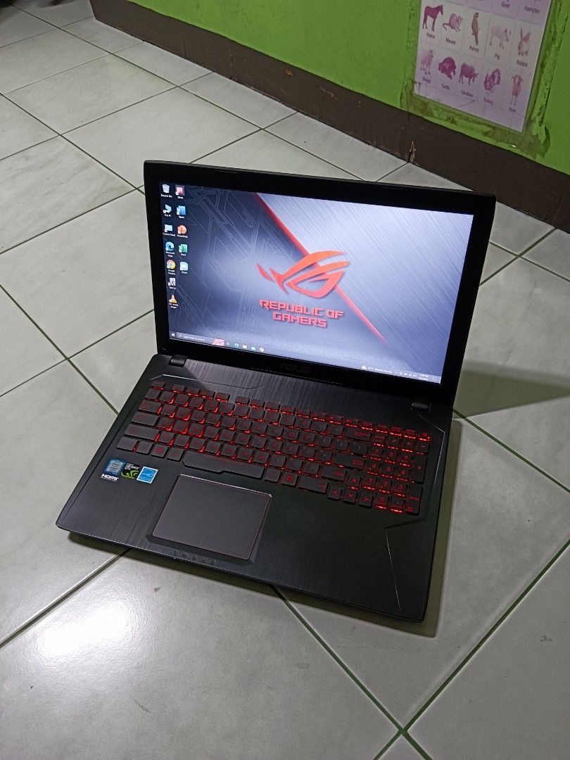 ASUS ROG Core i7 7700HQ 8GB DDR4 RAM 256GB SSD NVIDIA GeForce GTX 1050Ti Gaming Laptop ...