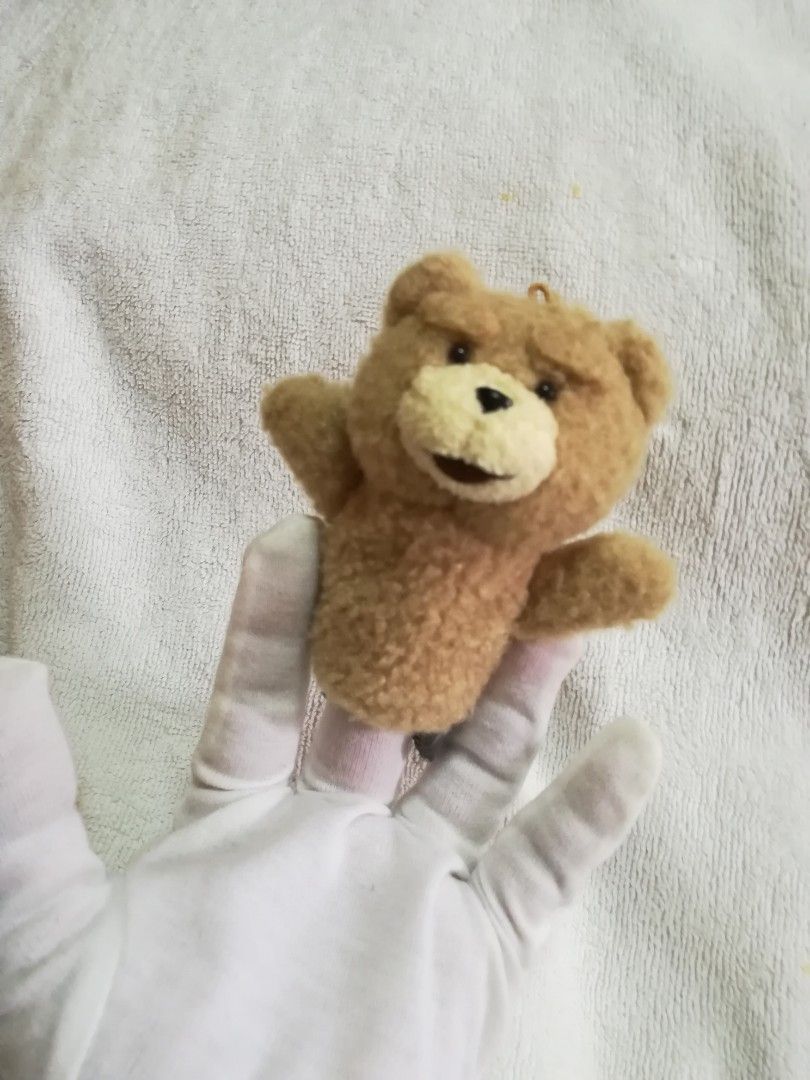Authentic SK Japan Ted Teddy Bear Plush Soft Toy Finger Puppet, Hobbies ...