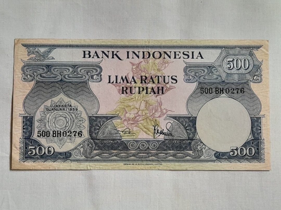 Bank Indonesia Banknote 500 Lima Ratus Rupiah 1959, Hobbies & Toys ...