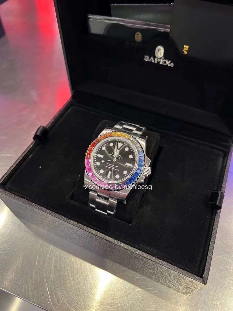 BAPE TYPE 1 BAPEX CRYSTAL STONE, Men's Fashion, Watches & Accessories ...