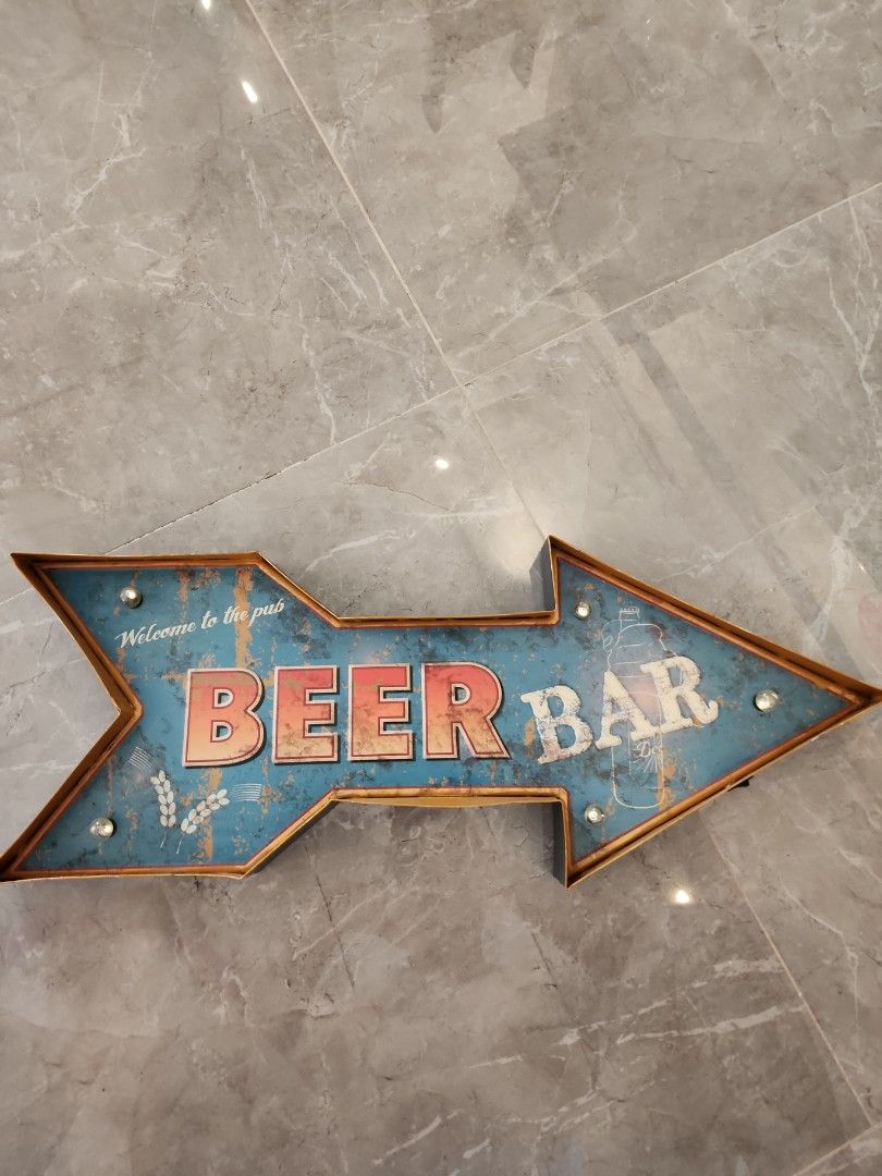 Beer bar signage, Hobbies & Toys, Memorabilia & Collectibles, Vintage ...