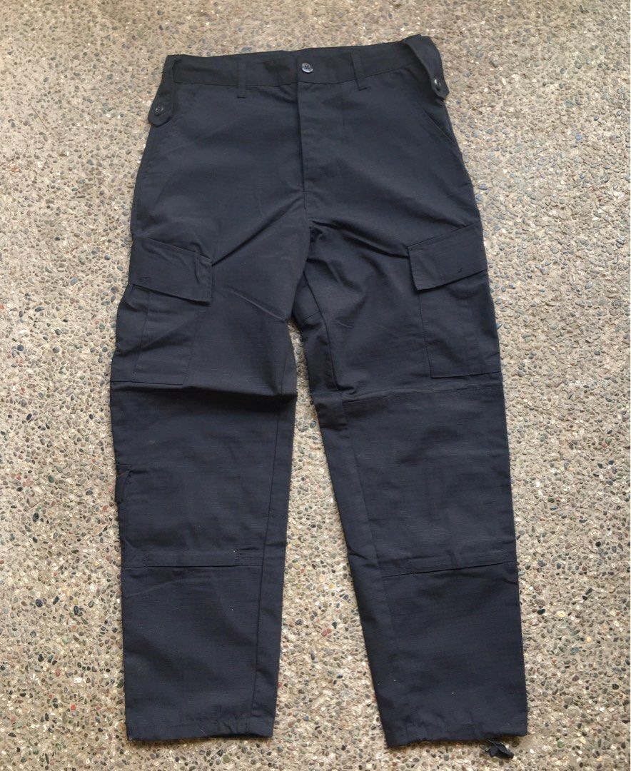 BLACK CARGO MILITARY, Men's Fashion, Bottoms, Trousers on Carousell