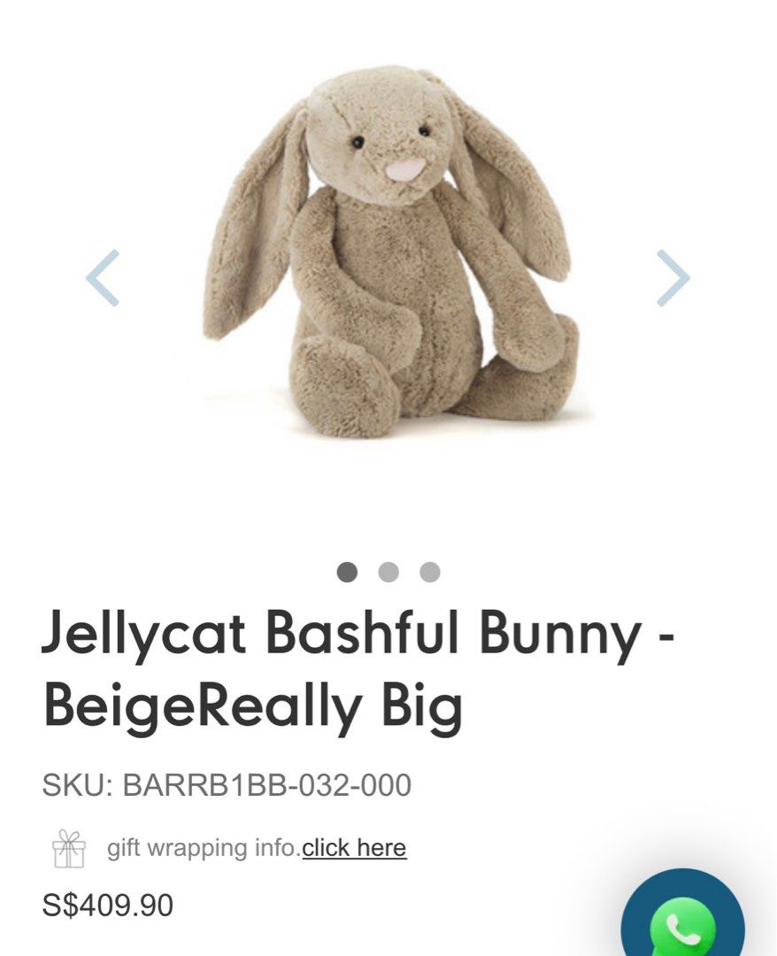 BNIB Jellycat Bashful Bunny Beige Really Really Big, Hobbies & Toys, Toys & Games on Carousell