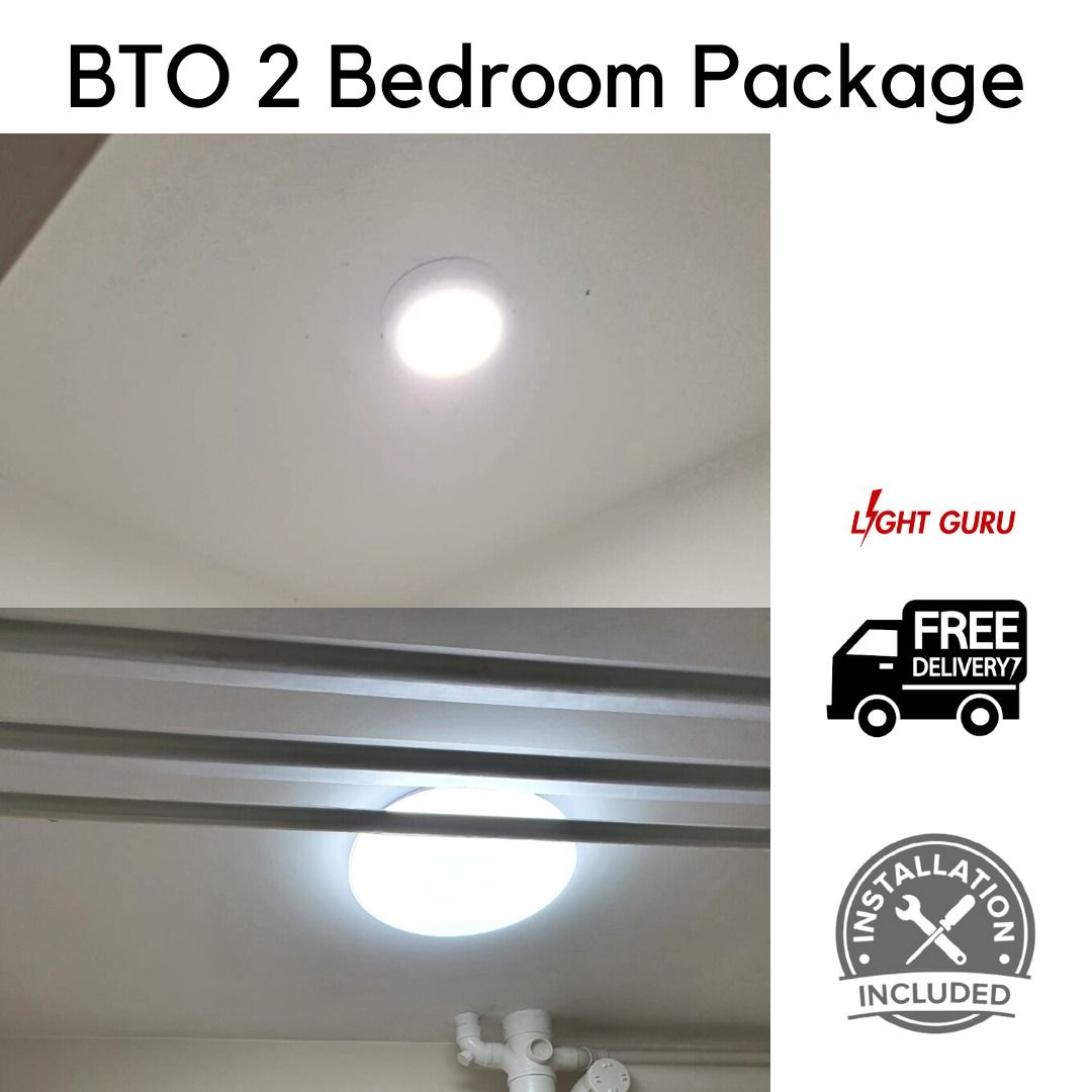 Light BTO 2 Room Flexi Package, Furniture & Home Living, Lighting ...