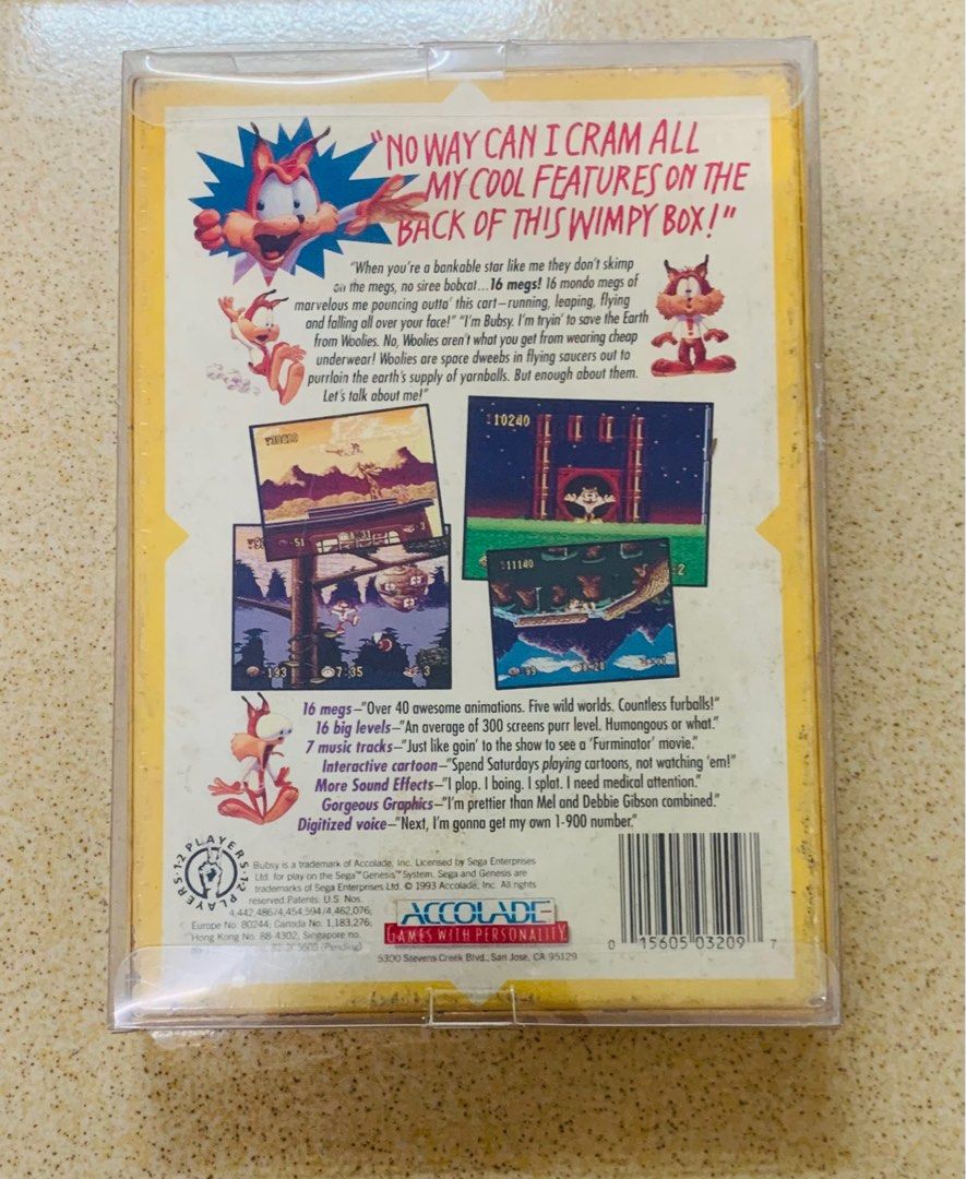 Bubsy Sega Genesis, Video Gaming, Video Games, Others on Carousell
