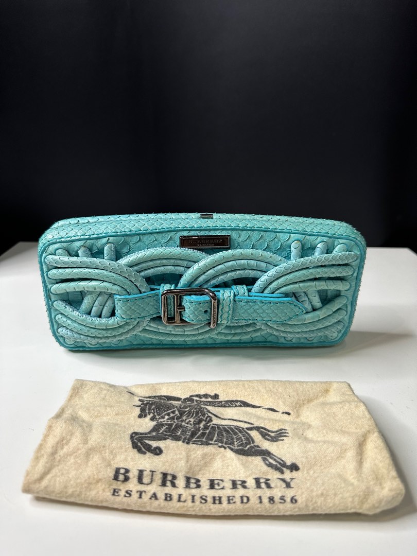 Burberry clutch python, Luxury, Bags & Wallets on Carousell