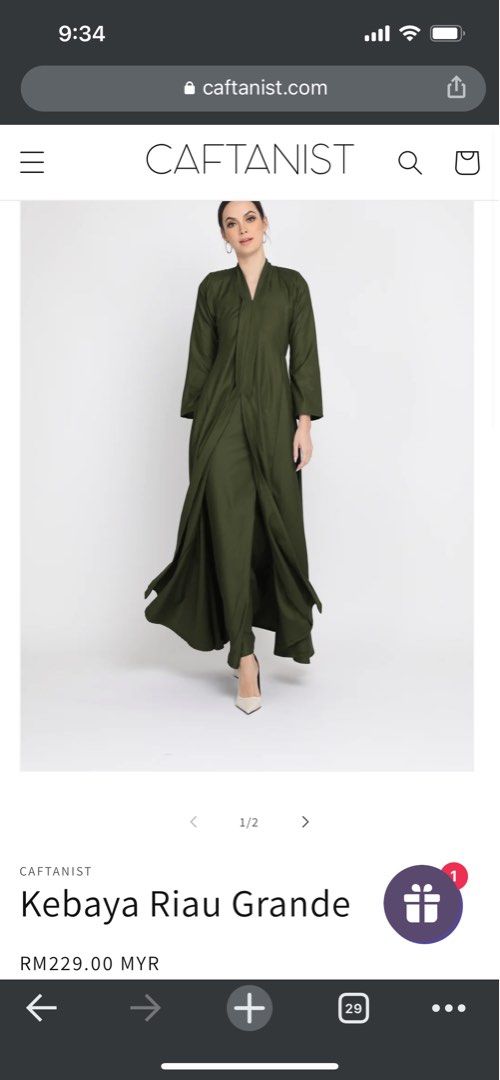 Caftanist Kebaya Riau Grande, Women's Fashion, Muslimah Fashion, Baju ...