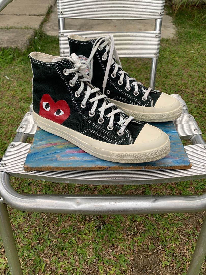 Converse CDG high, Men's Fashion, Footwear, Sneakers on Carousell