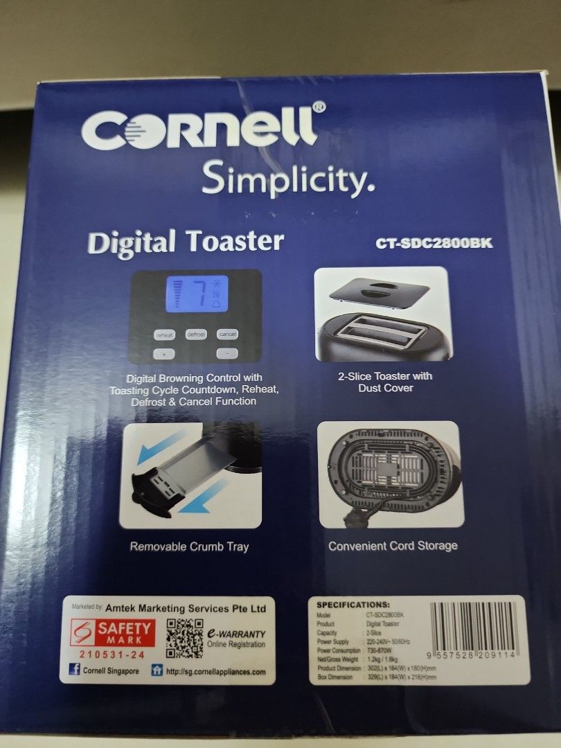 Cornell digital toaster, TV & Home Appliances, Other Home Appliances on ...