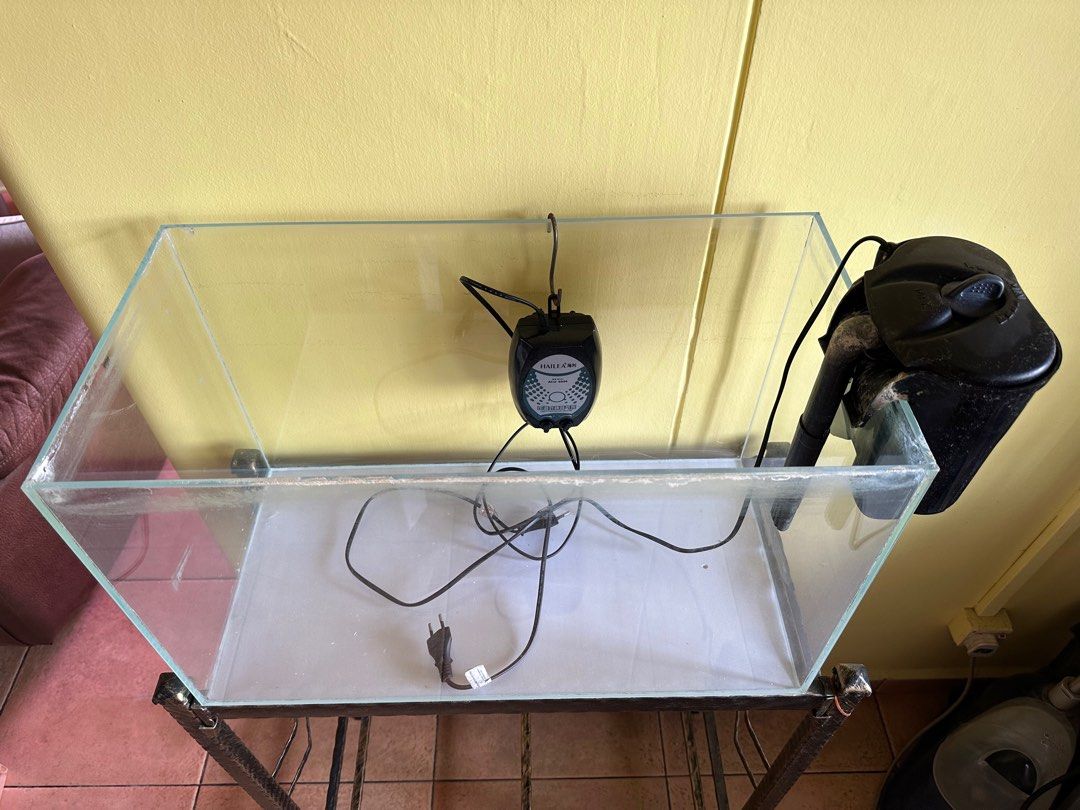 Crystal Tank (60cm) with rack and free 2 free items, Pet Supplies ...