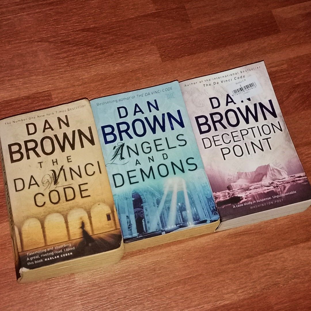 Dan Brown Books (The Davinci Code Angels and Demons Deception Point ), Hobbies & Toys, Books ...