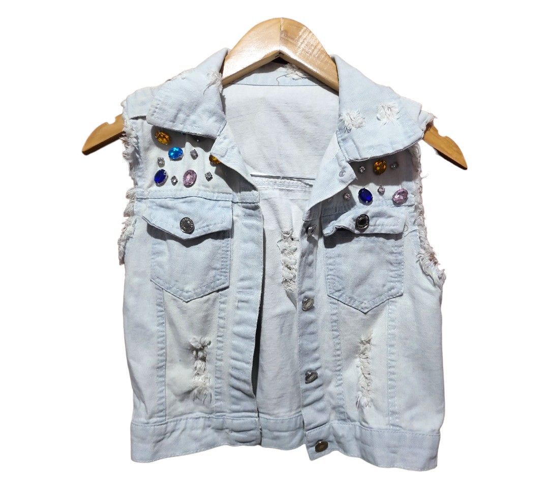 Denim Vest (Chaleko), Women's Fashion, Tops, Others Tops on Carousell