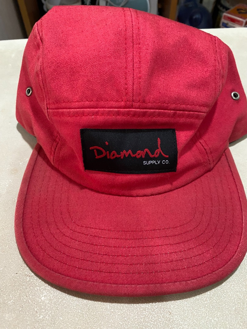 Diamond Supply Co Red 5panel cap, Men's Fashion, Watches & Accessories ...