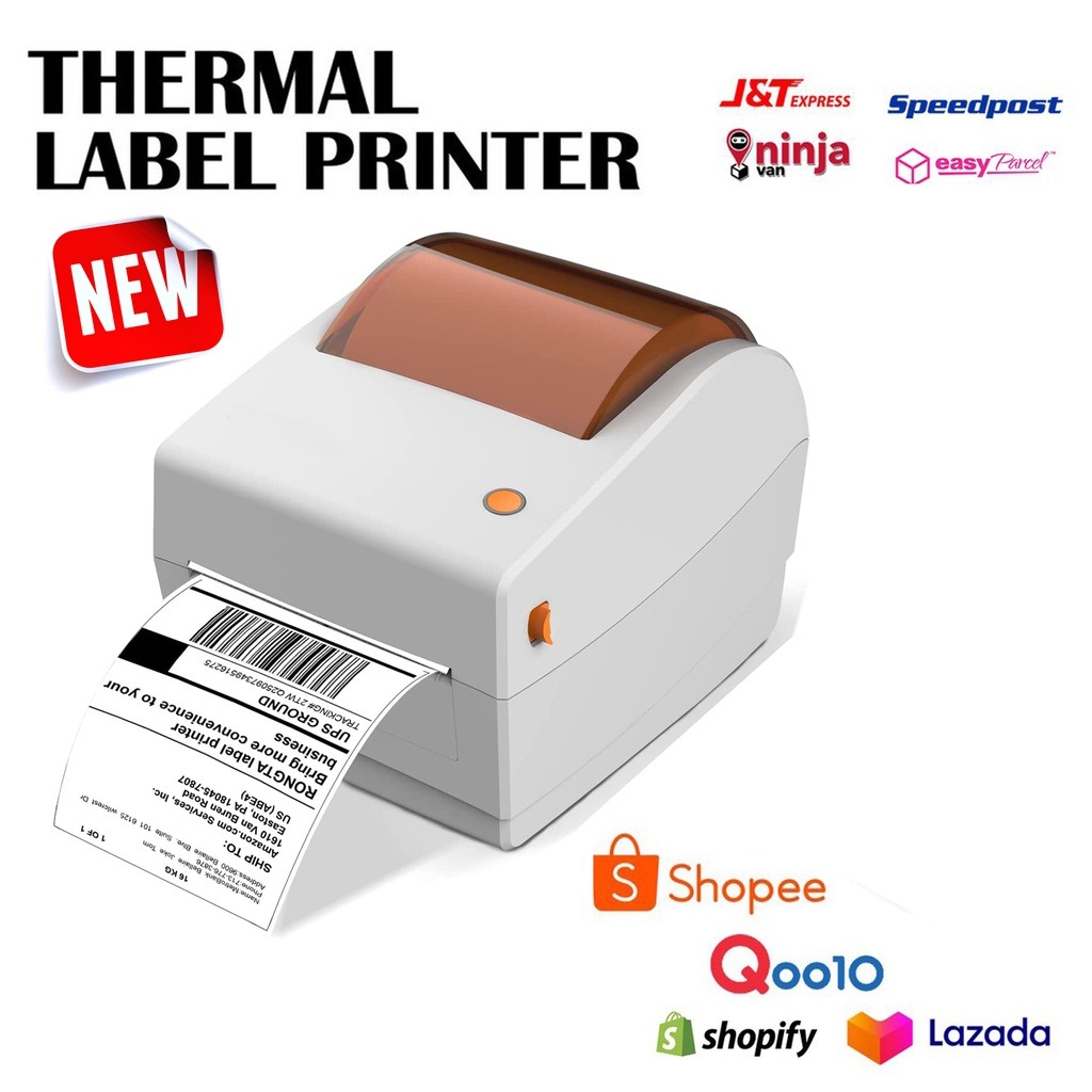 Easylabeltech USB Bluetooth WiFi Thermal Printer for Waybill Barcode ...