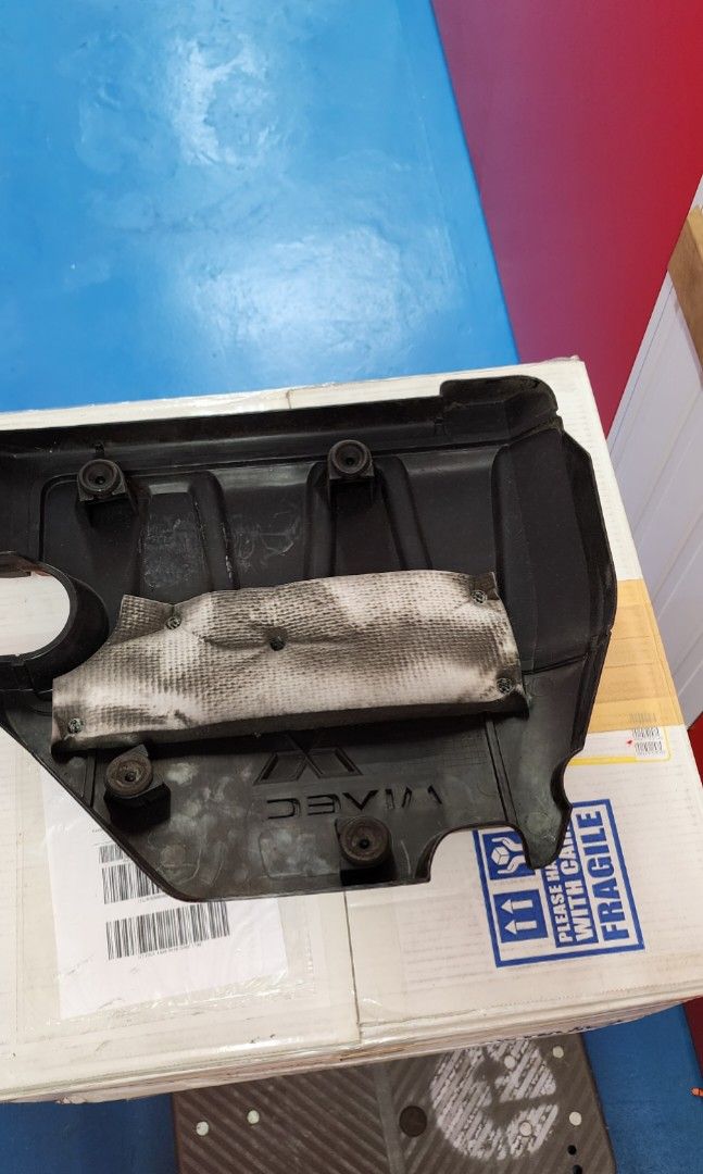Evo X stock engine cover, Car Accessories, Accessories on Carousell
