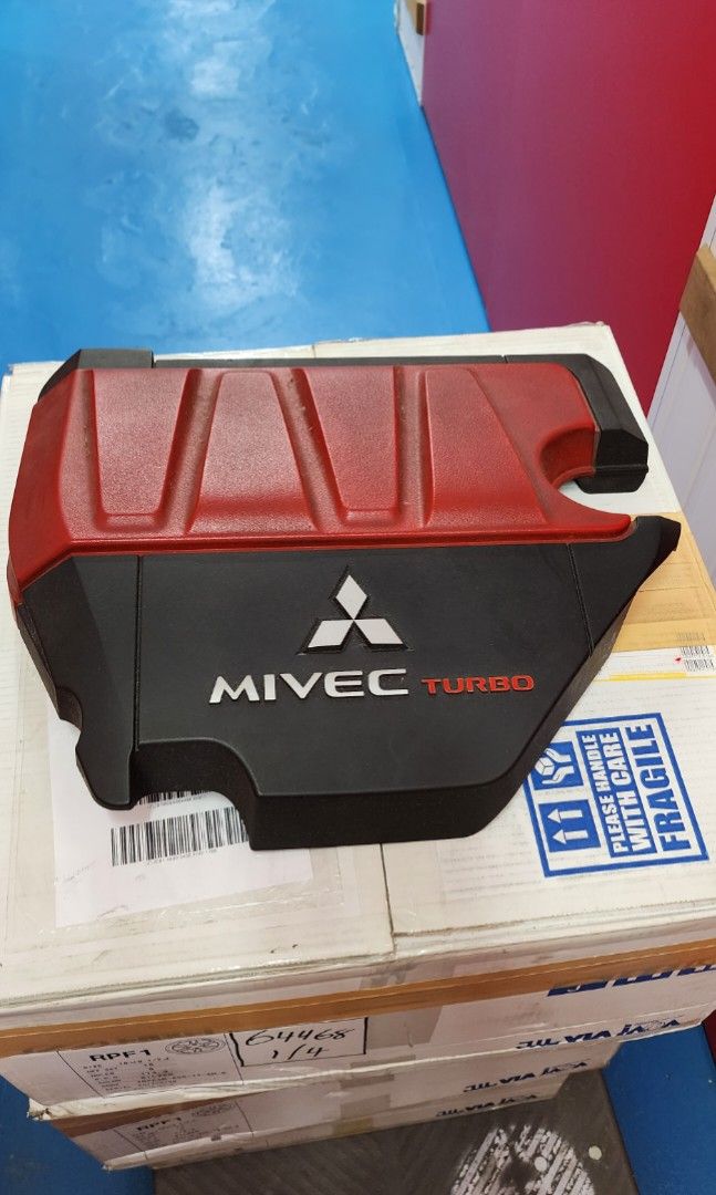 Evo X stock engine cover, Car Accessories, Accessories on Carousell