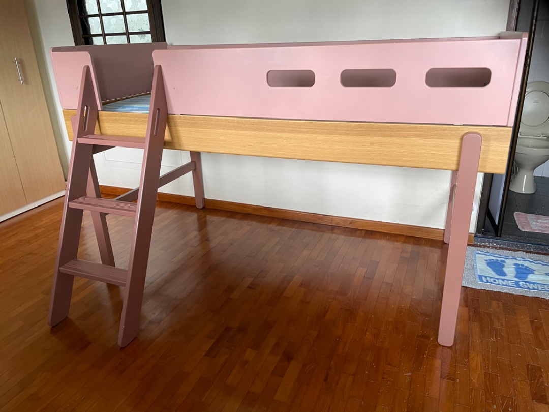 Flexa Popsicle Mid-High Bed, Babies & Kids, Baby Nursery & Kids ...