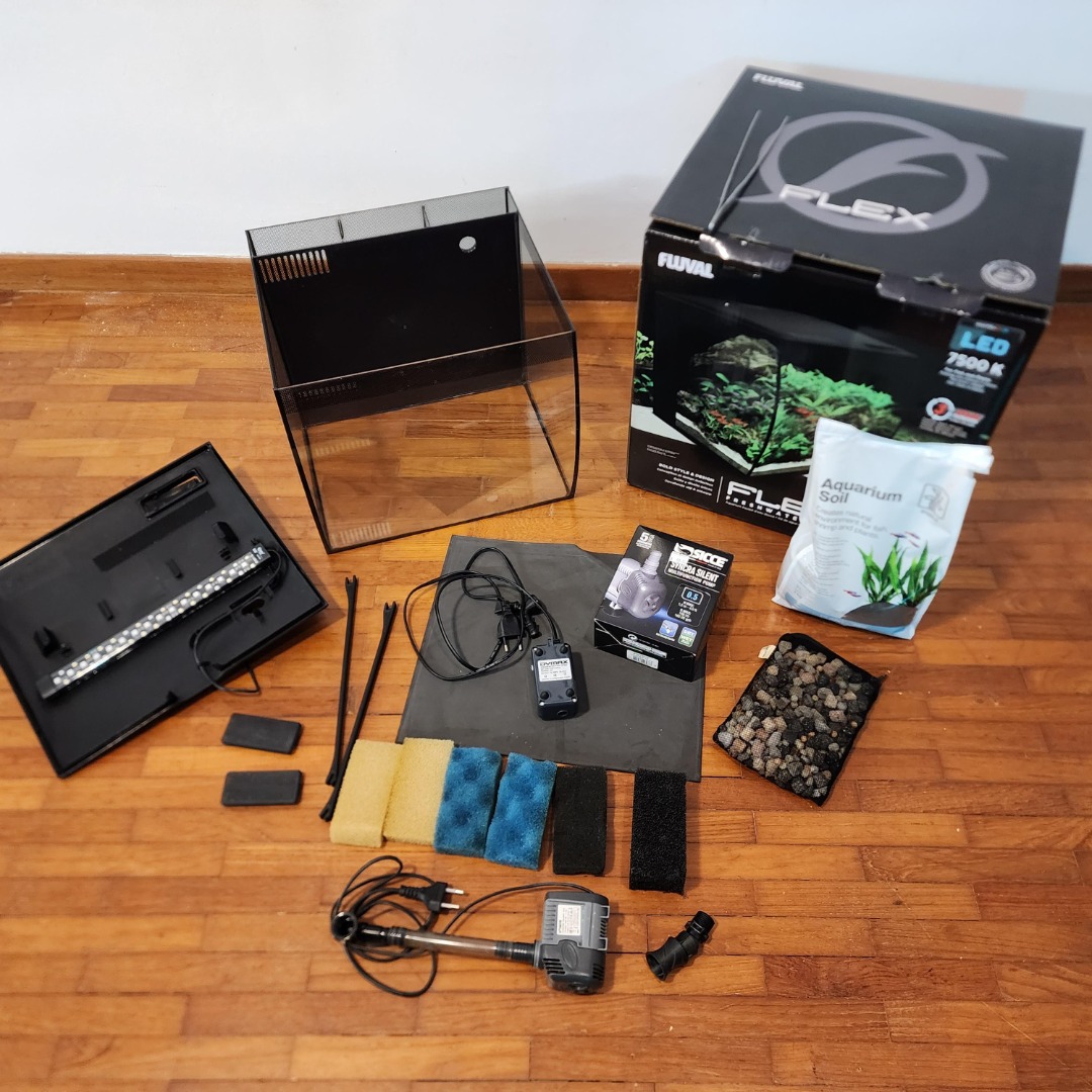 Fluval FLEX Aquarium Kit - 34 L (9 US gal) Fish Tank Upgraded with ...