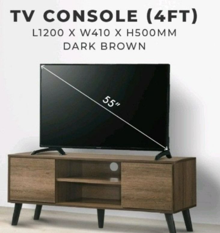 Free Delivery + Installation 4FT TV Console Cabinet (Available in 4 ...