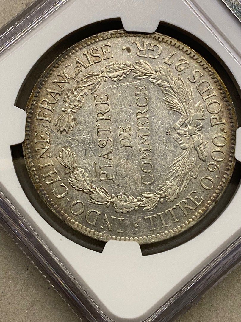 French Indochina 1 piastre silver 1922H NGC AU 50, Hobbies & Toys ...