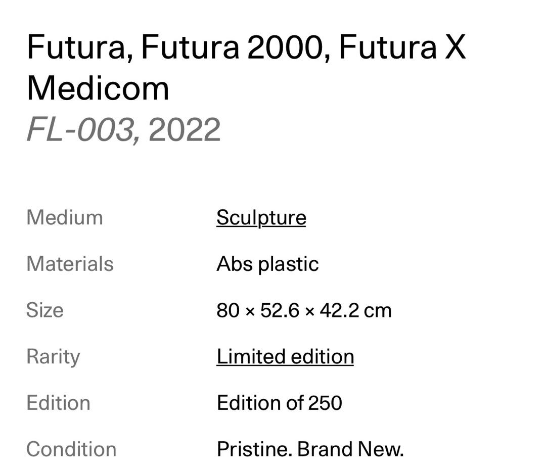 Futura pointman F-003 Kaws Damien Hirst Murakami Supreme , Hobbies ...