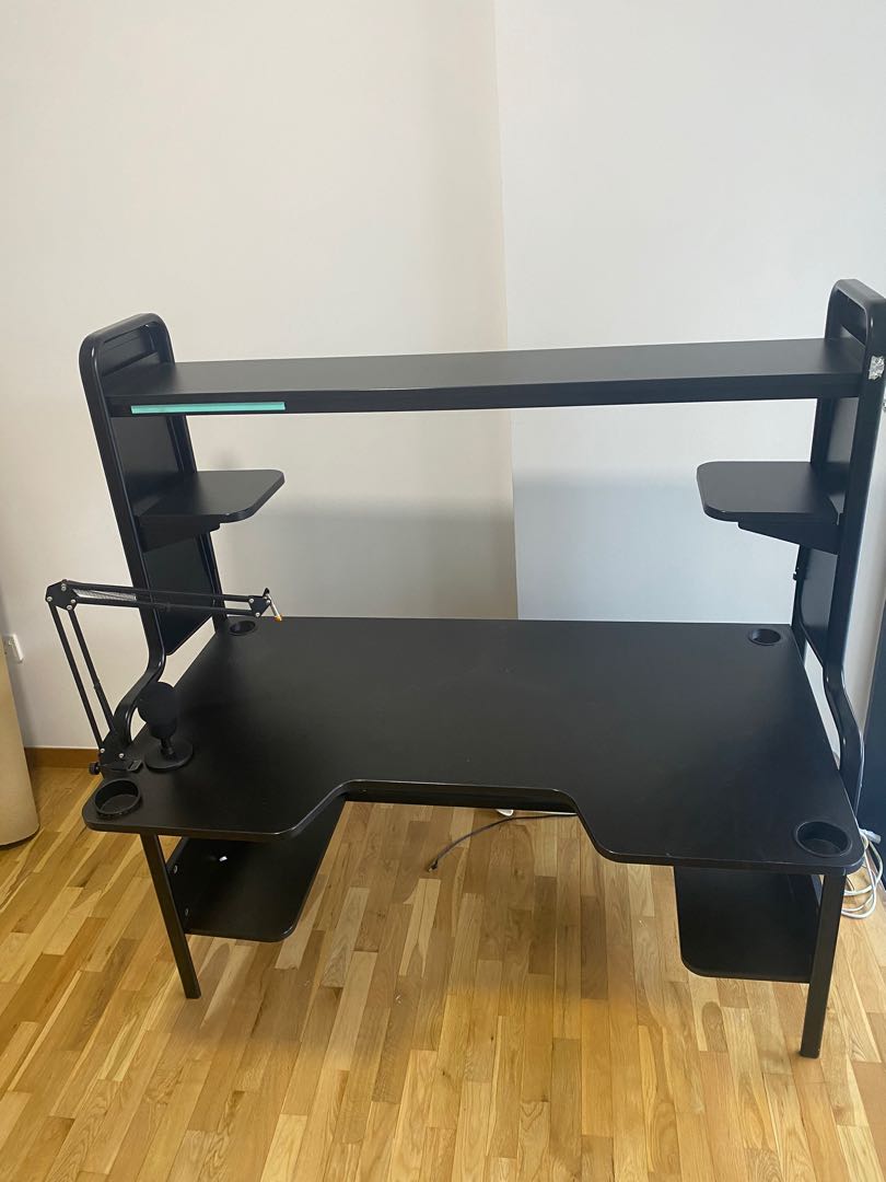 GAMING TABLE / COMPUTER TABLE C/W MIC STAND, Furniture & Home Living ...