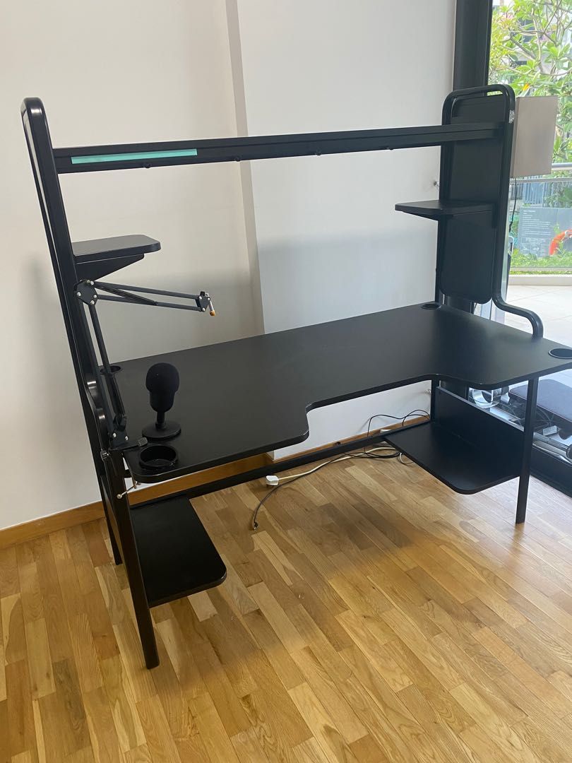 GAMING TABLE / COMPUTER TABLE C/W MIC STAND, Furniture & Home Living ...