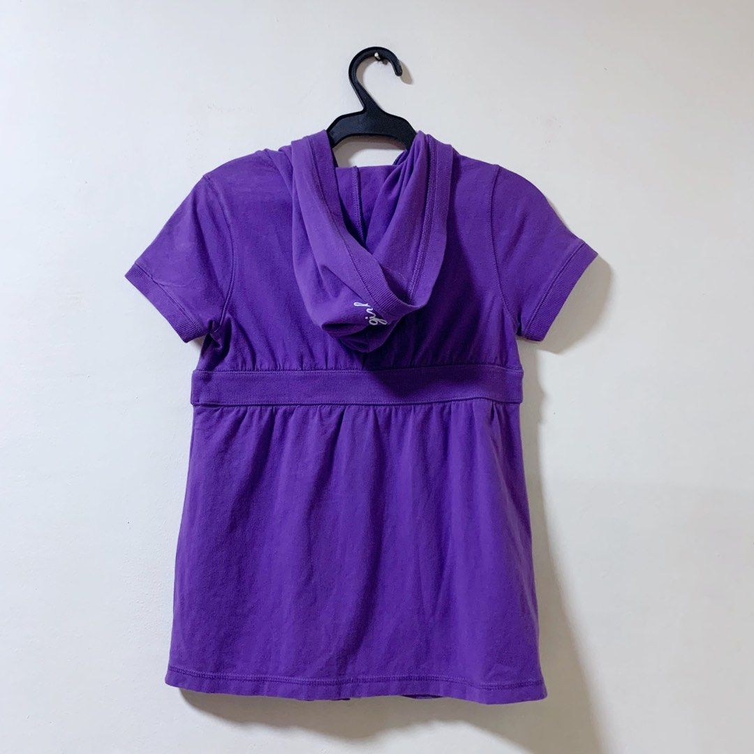 GapKids girls purple top with hood, Babies & Kids, Babies & Kids ...