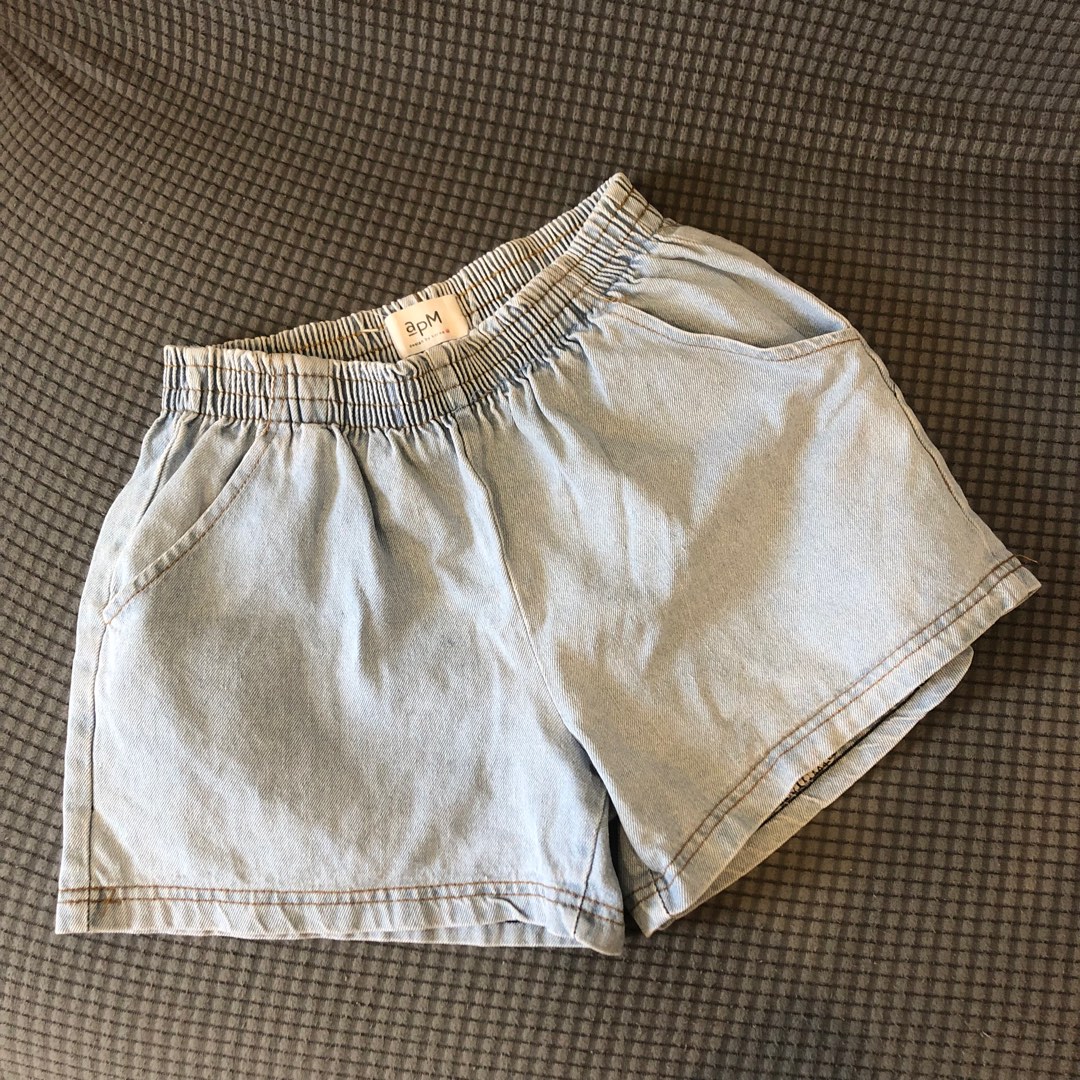 garterized denim shorts, Women's Fashion, Bottoms, Shorts on Carousell