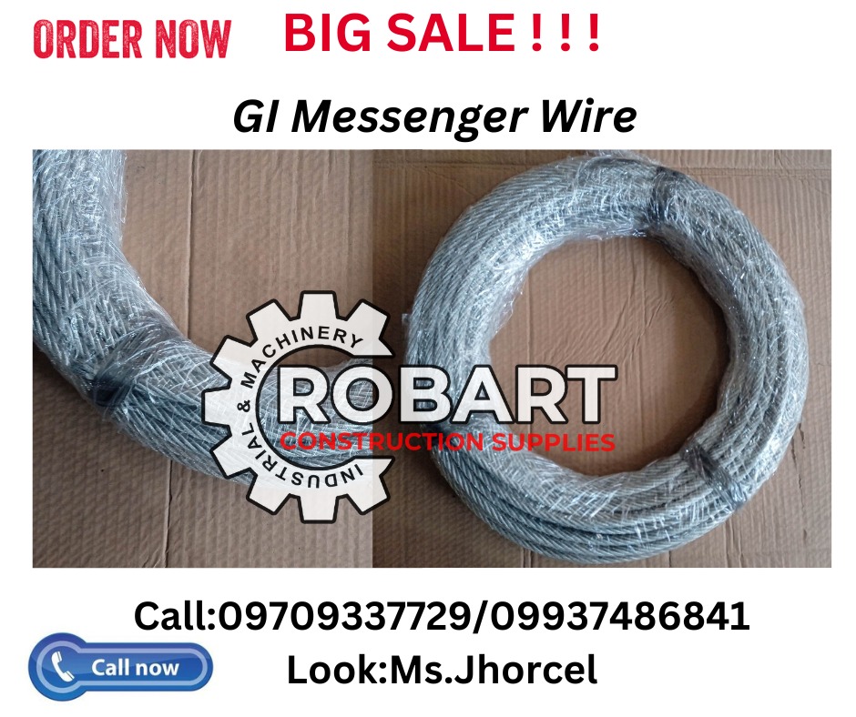GI Messenger Wire 8mm 6x19, Commercial & Industrial, Construction Tools ...
