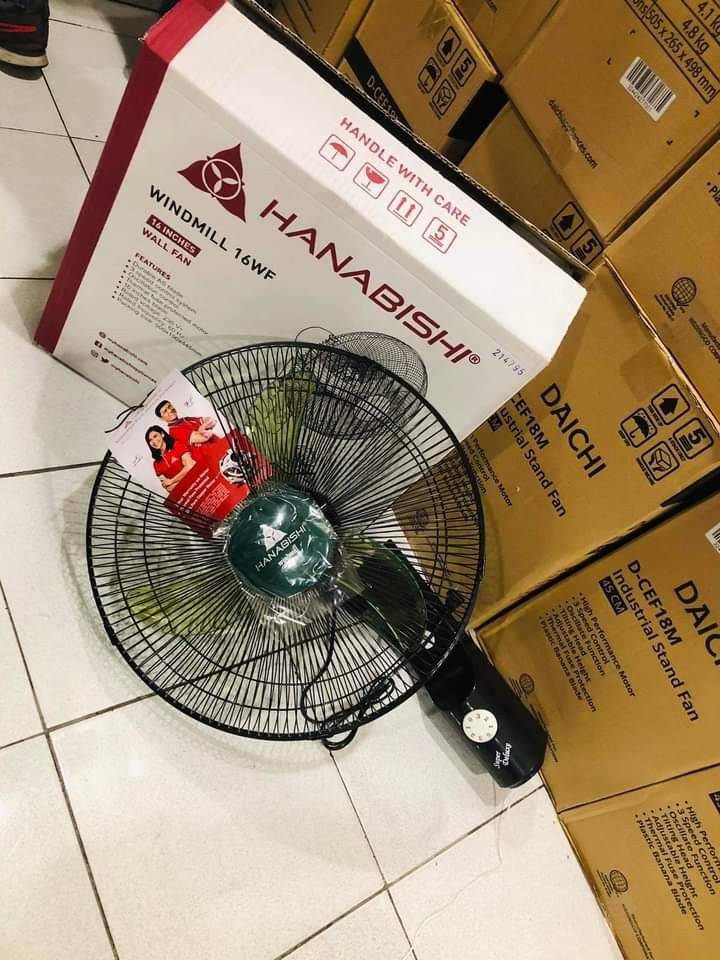 Hanabishi 16" Wall Fan Windmill 16WF, Furniture & Home Living, Lighting ...