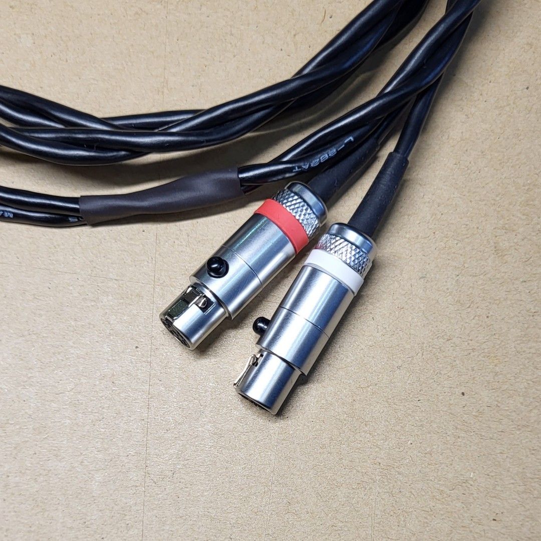 Headphone cable, XLR 4pin balanced to dual mini xlr 4pin, 1.5M, 音響器材 ...