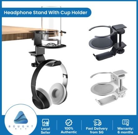 Headphone Stand With Cup Holder For Gaming 2 in 1 Headphone Cup Holder ...