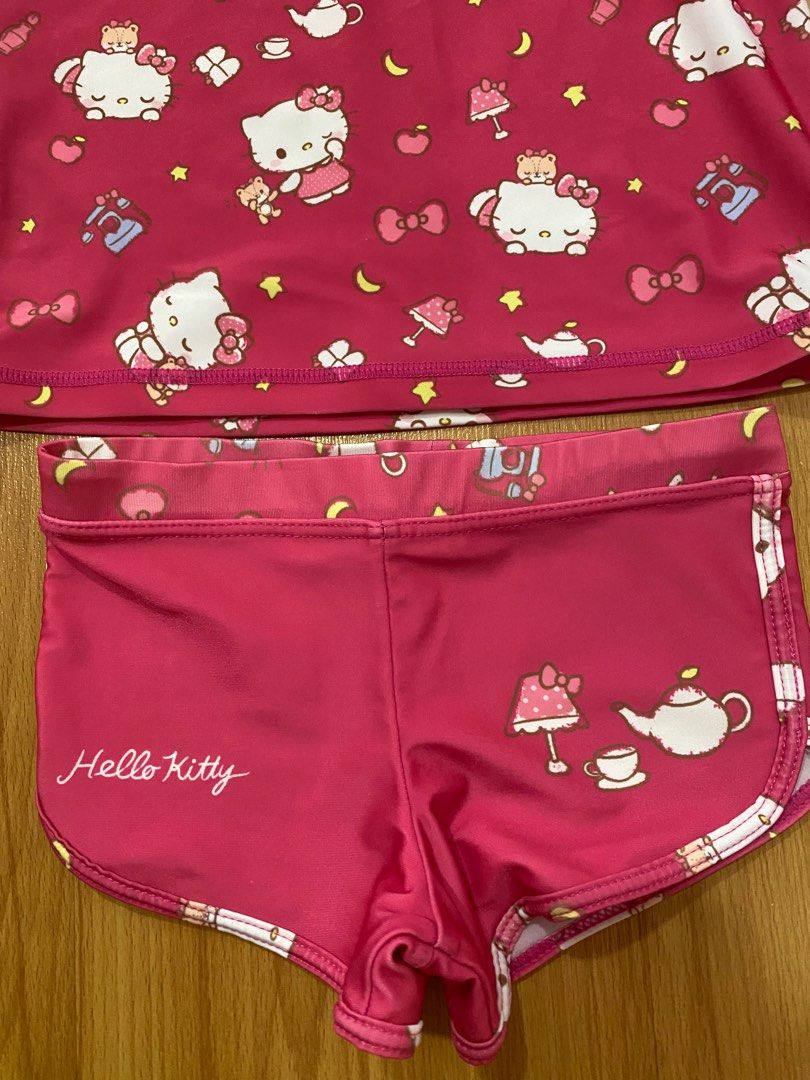 Hello Kitty Rash-guard Swimsuit, Babies & Kids, Babies & Kids Fashion ...