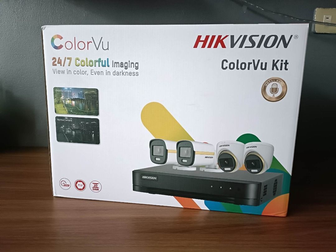 HIKVISION 2MP/ 4CH COLORVU CCTV KIT (TVI-4CH2D2B-2MP-COLORVU), Computers & Tech, Parts ...