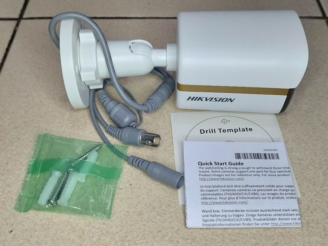 HIKVISION TVI-4CH2D2B-2MP ColorVu 4CH Package Kit 2MP, Furniture & Home Living, Security & Locks ...