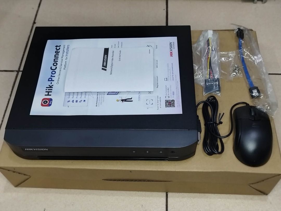 HIKVISION TVI-4CH2D2B-2MP-ColorVu 4CH Package Kit, Furniture & Home Living, Security & Locks ...