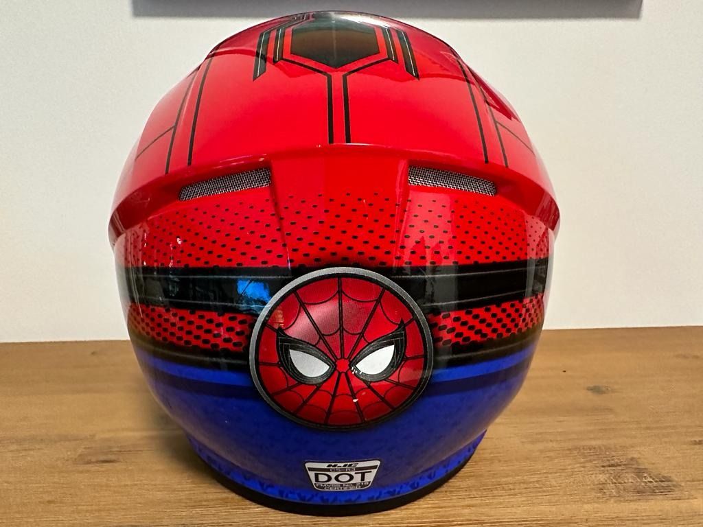 HJC Spiderman Helmet (Small) + Cardo Packtalk, Motorcycles, Motorcycle ...