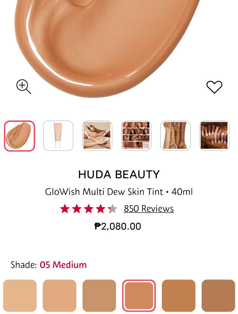 Huda Beauty Glowish Skin Tint mini (medium 05), Beauty & Personal Care, Face, Makeup on Carousell